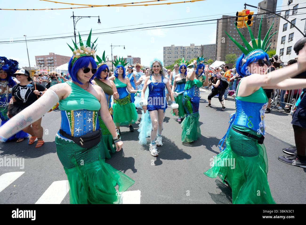 The 2025 Mermaid Day Parade, held in Coney Island, New York along Surf ...