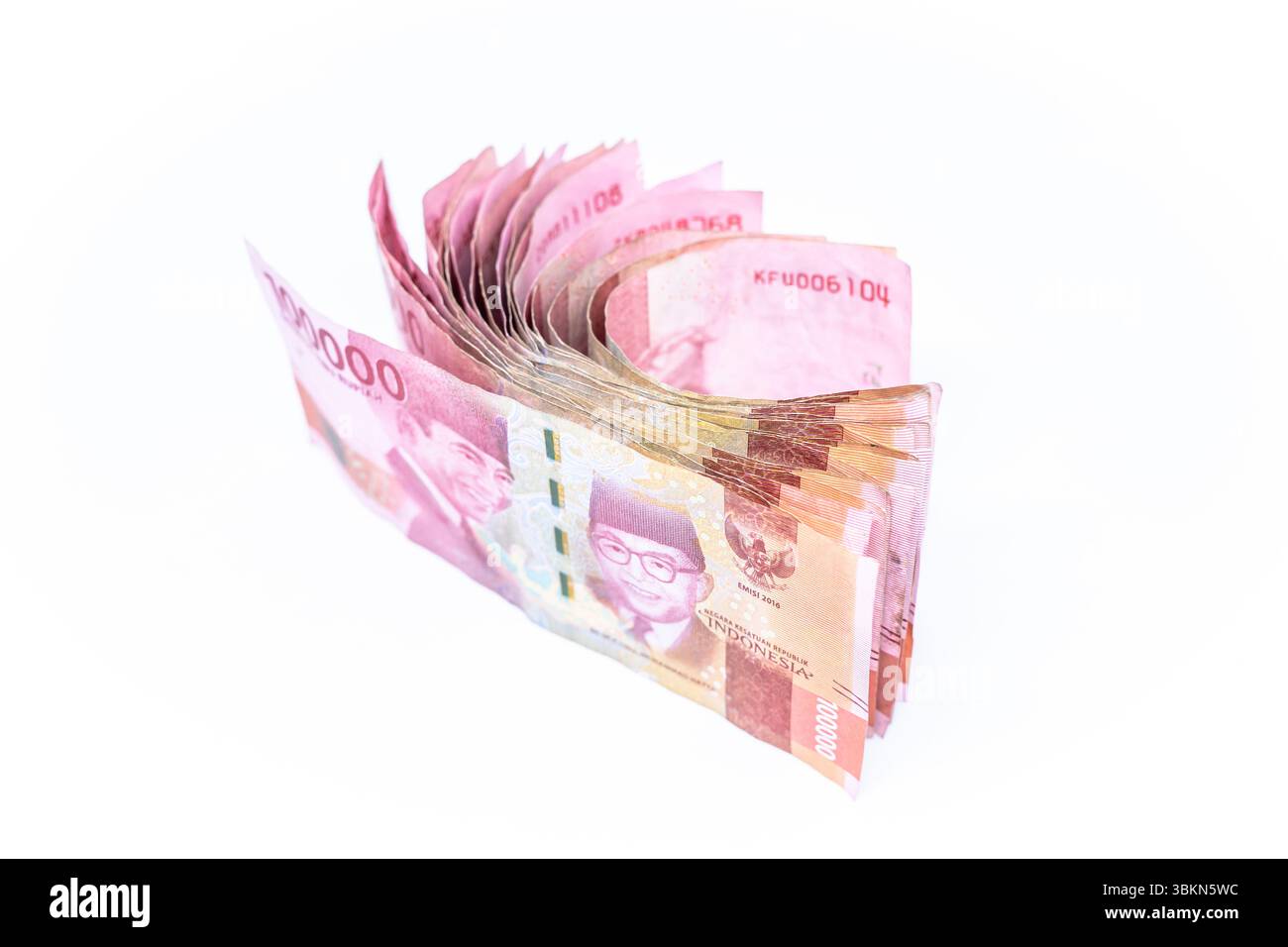 Indonesian rupiah banknotes series with the value of one hundred ...