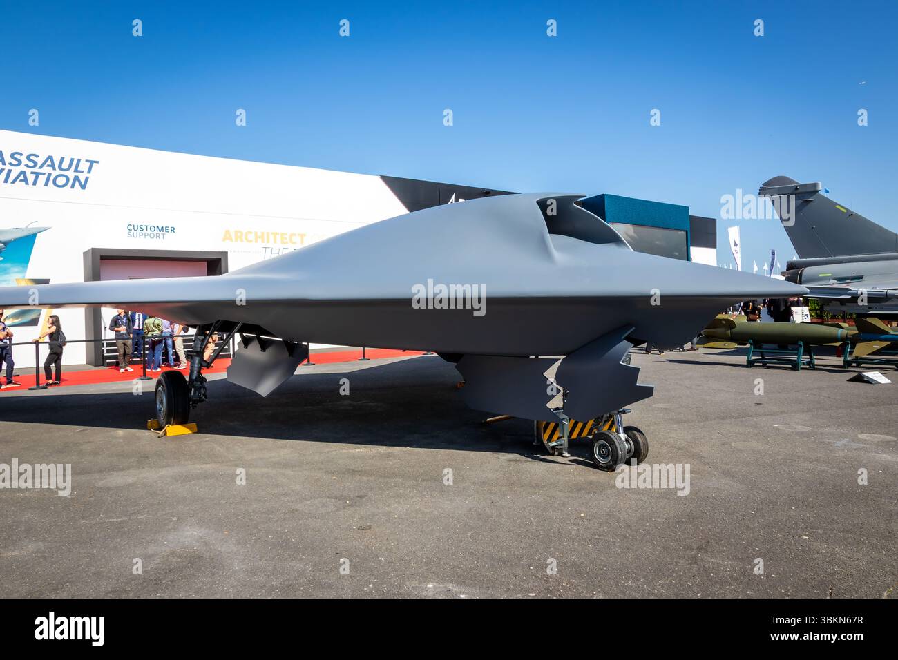Dassault nEUROn unmanned combat aerial vehicle (UCAV) on display at the ...