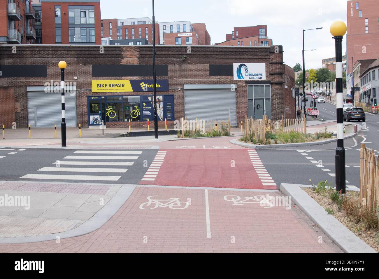 Parallel crossing in Sheffield Stock Photo - Alamy