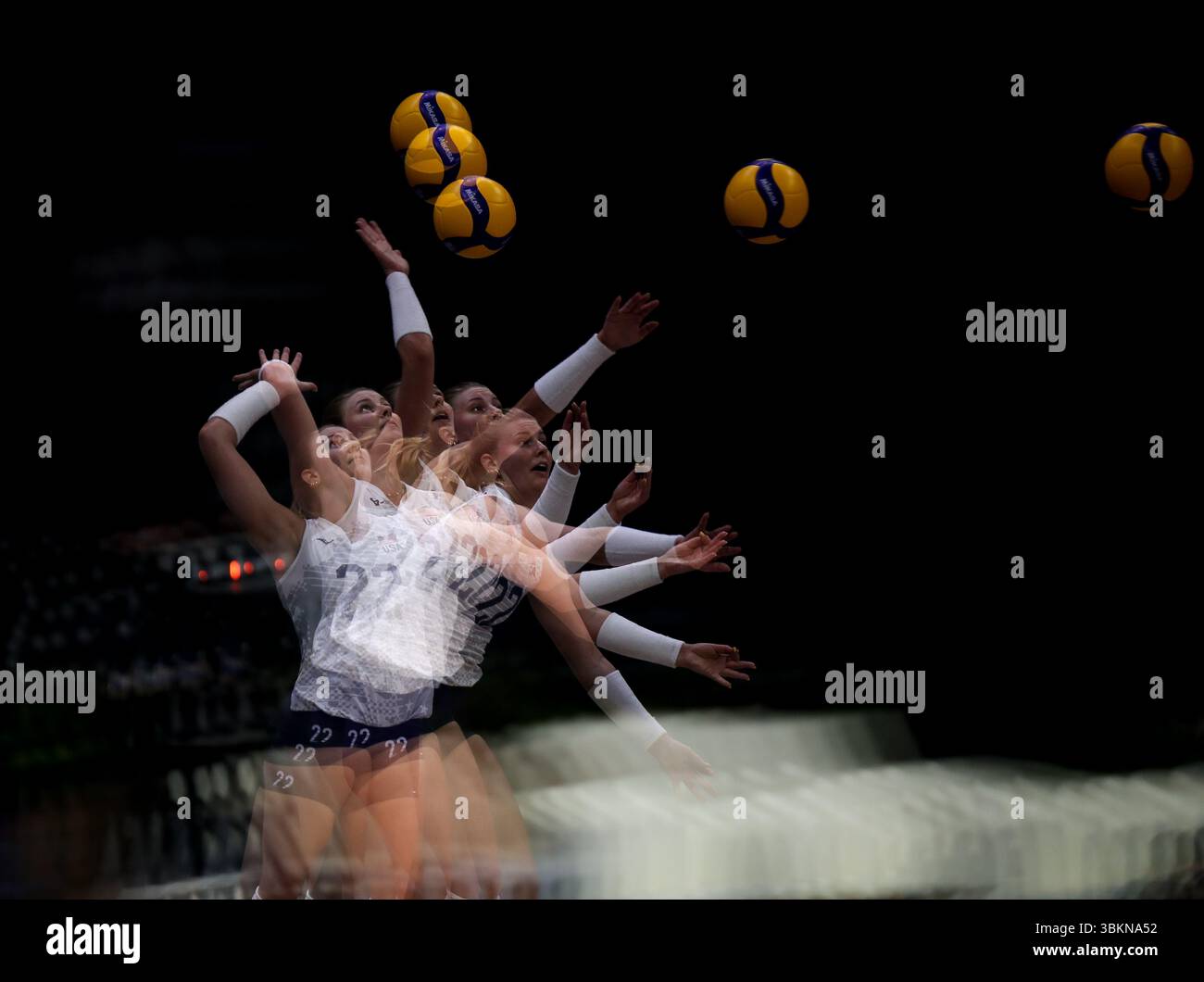 Belgrade, Serbia. 22nd Jun 2025. (EDITORS NOTE: Multiple Exposure Image ...