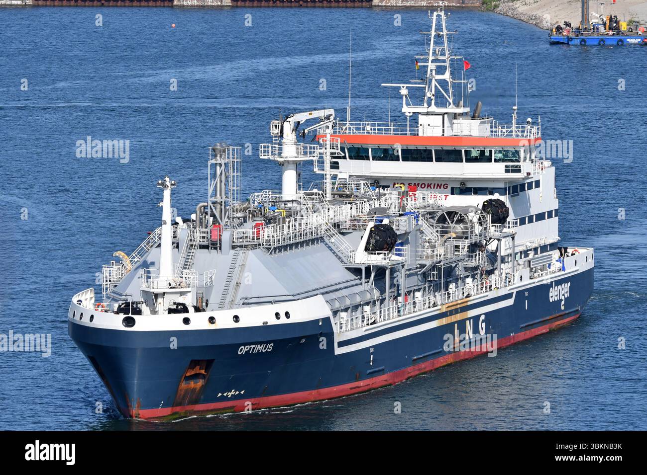 LNG bunkering tanker OPTIMUS at the Kiel Canal Stock Photo - Alamy