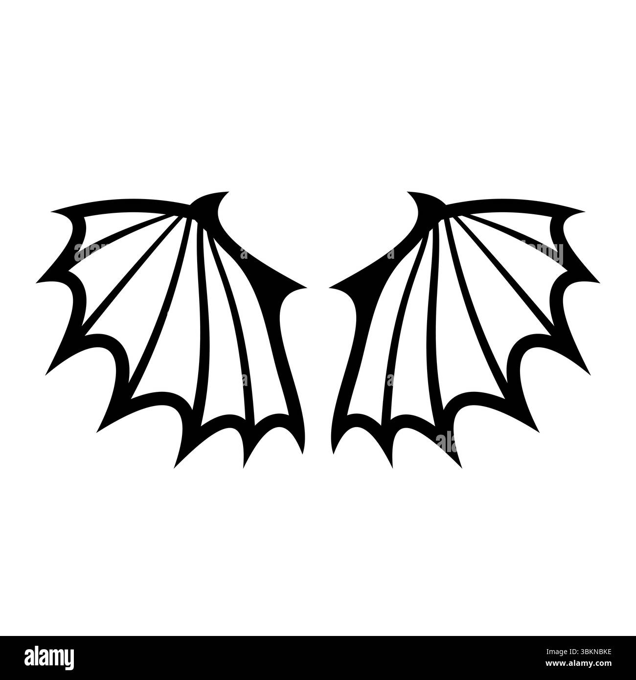 Halloween bat icon sharp wings hi-res stock photography and images - Alamy