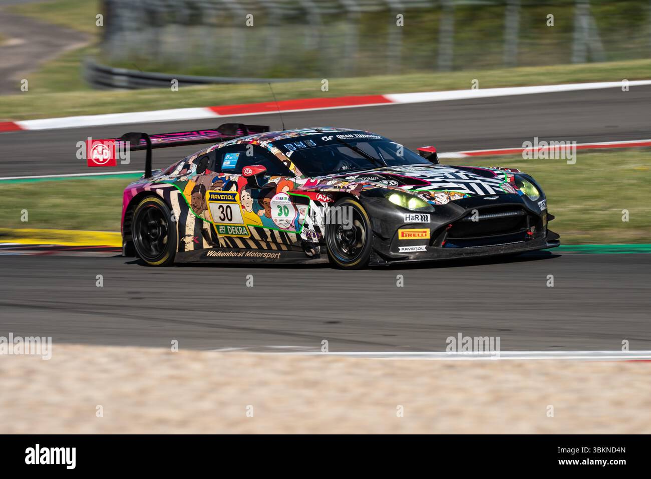 22 June 2024, Rhineland-Palatinate, Nürburg: The Aston Martin Vantage ...
