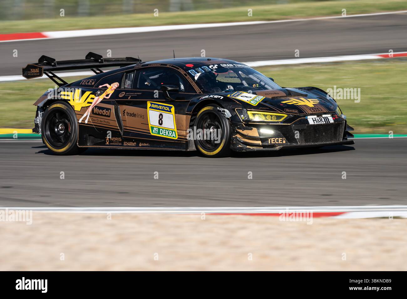 22 June 2024, Rhineland-Palatinate, Nürburg: The Audi R8 LMS GT3 evo II ...