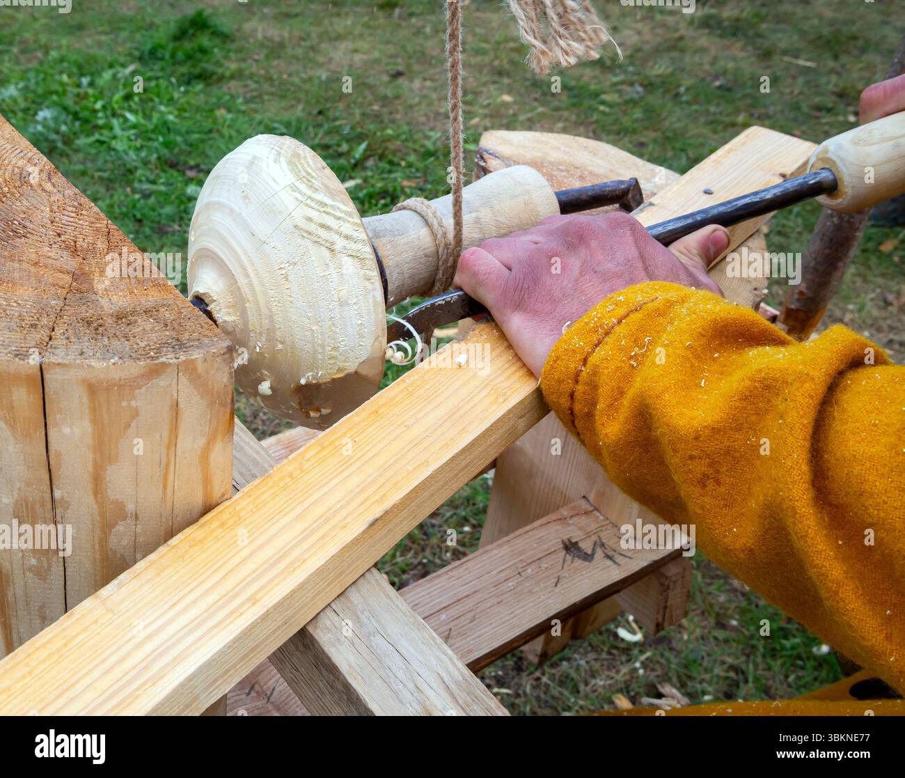 Reenactor lathe hi-res stock photography and images - Alamy