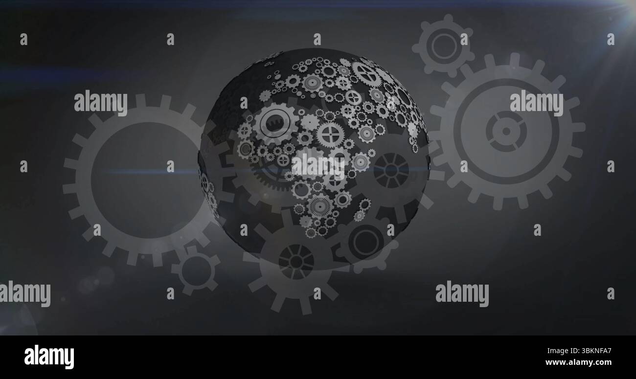 Rotating mechanical gear globe hi-res stock photography and images - Alamy