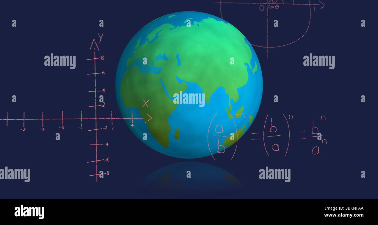 Stylized 3d globe rotating in hi-res stock photography and images - Alamy