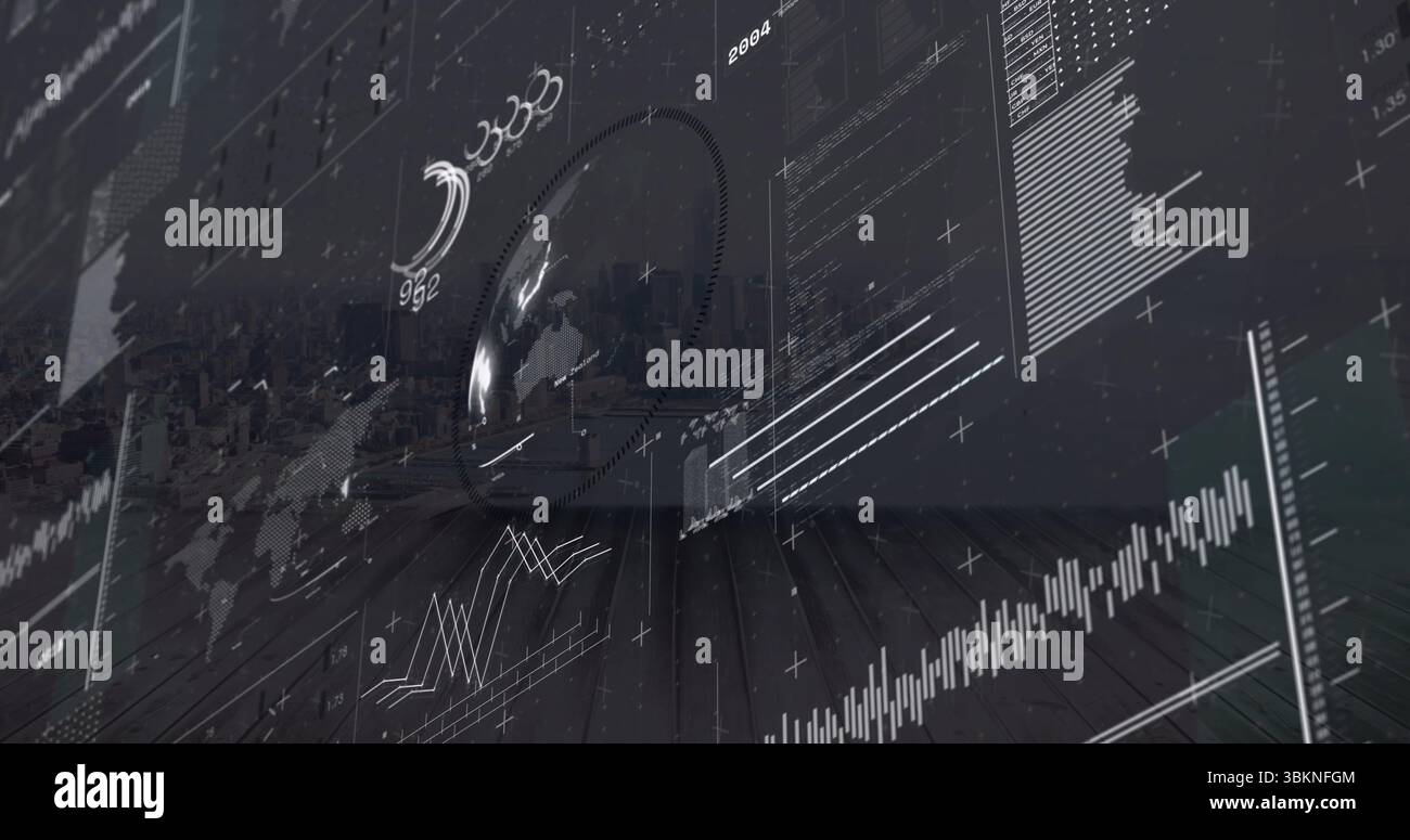 World map numerical data bar hi-res stock photography and images - Alamy