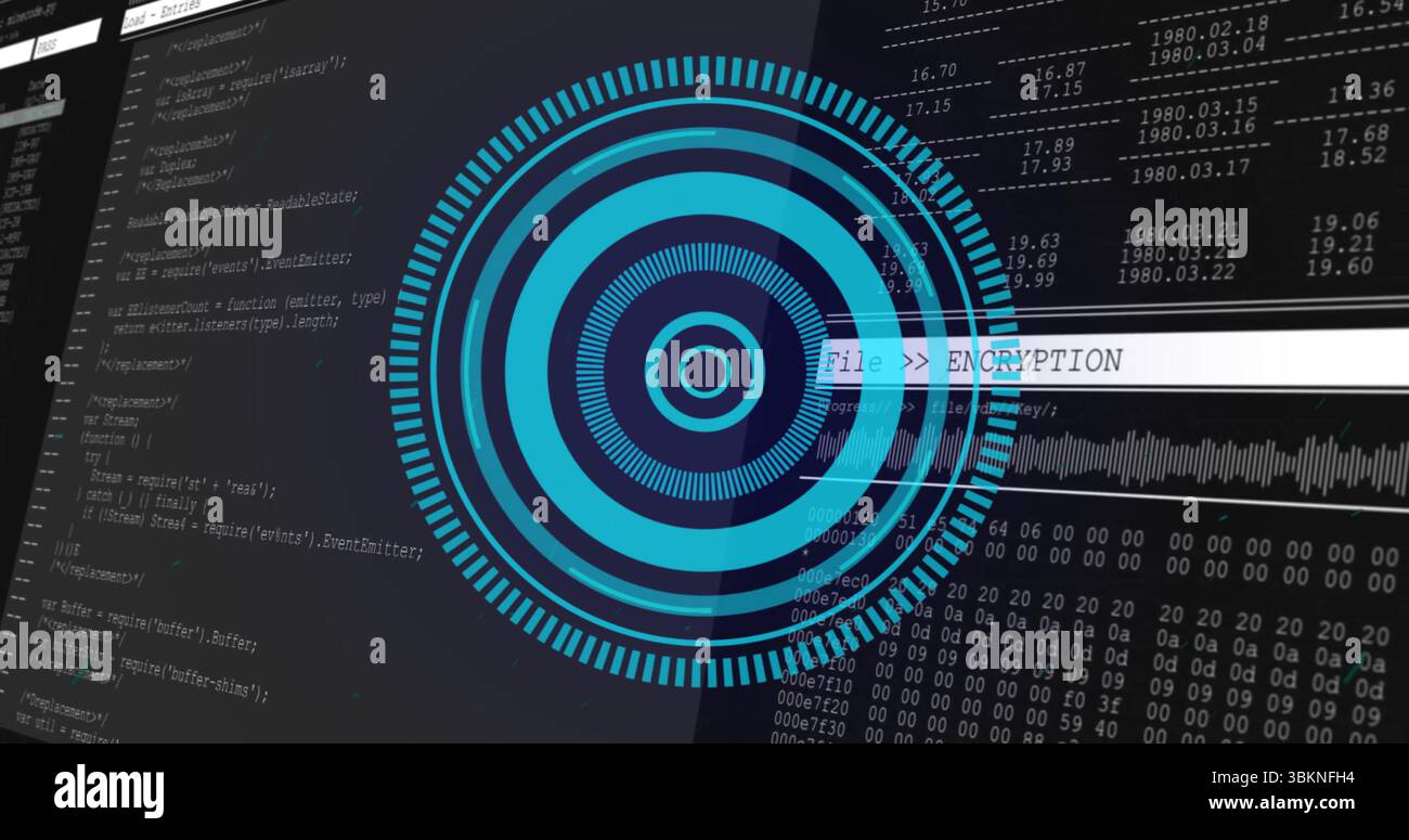 Dark teal interface displaying code hi-res stock photography and images - Alamy