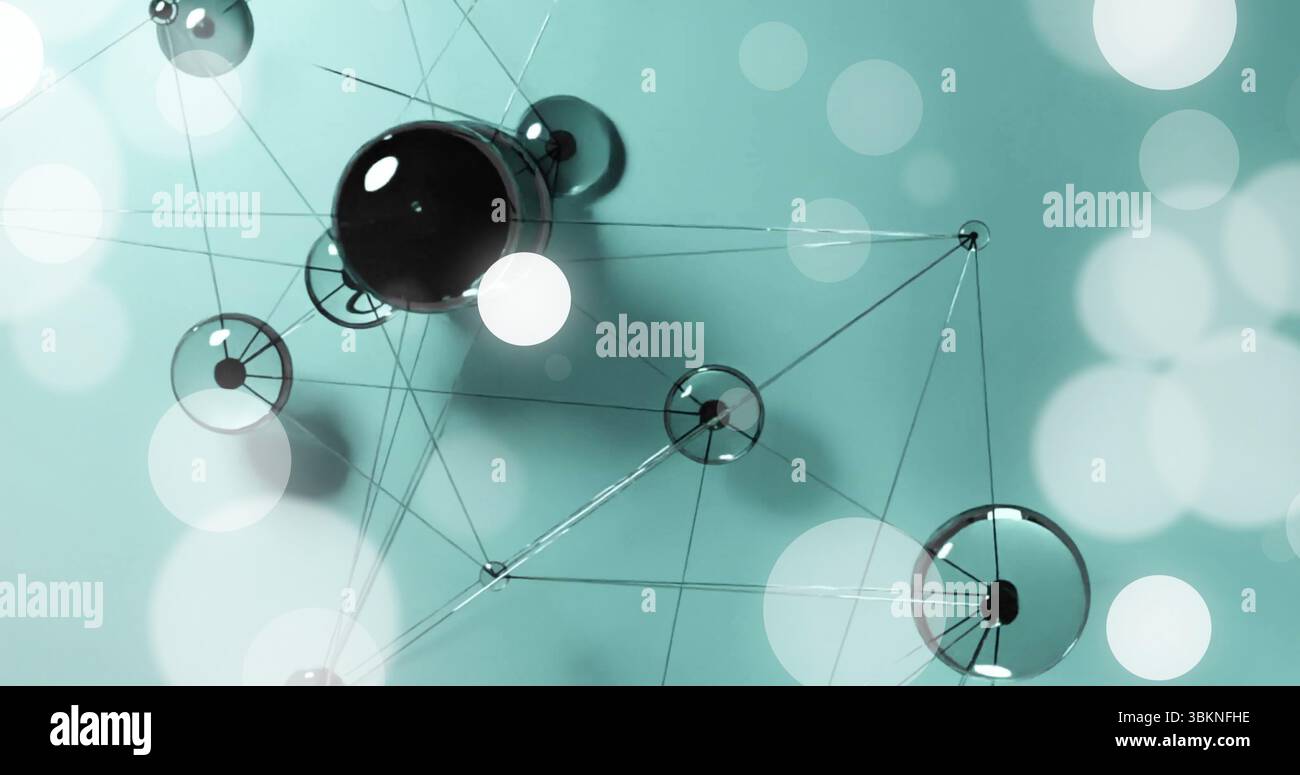 Interconnected shiny spheres hi-res stock photography and images - Alamy
