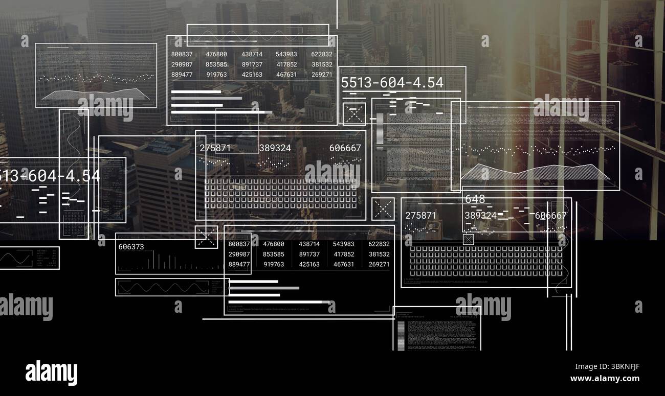 Displaying translucent numeric data hi-res stock photography and images ...