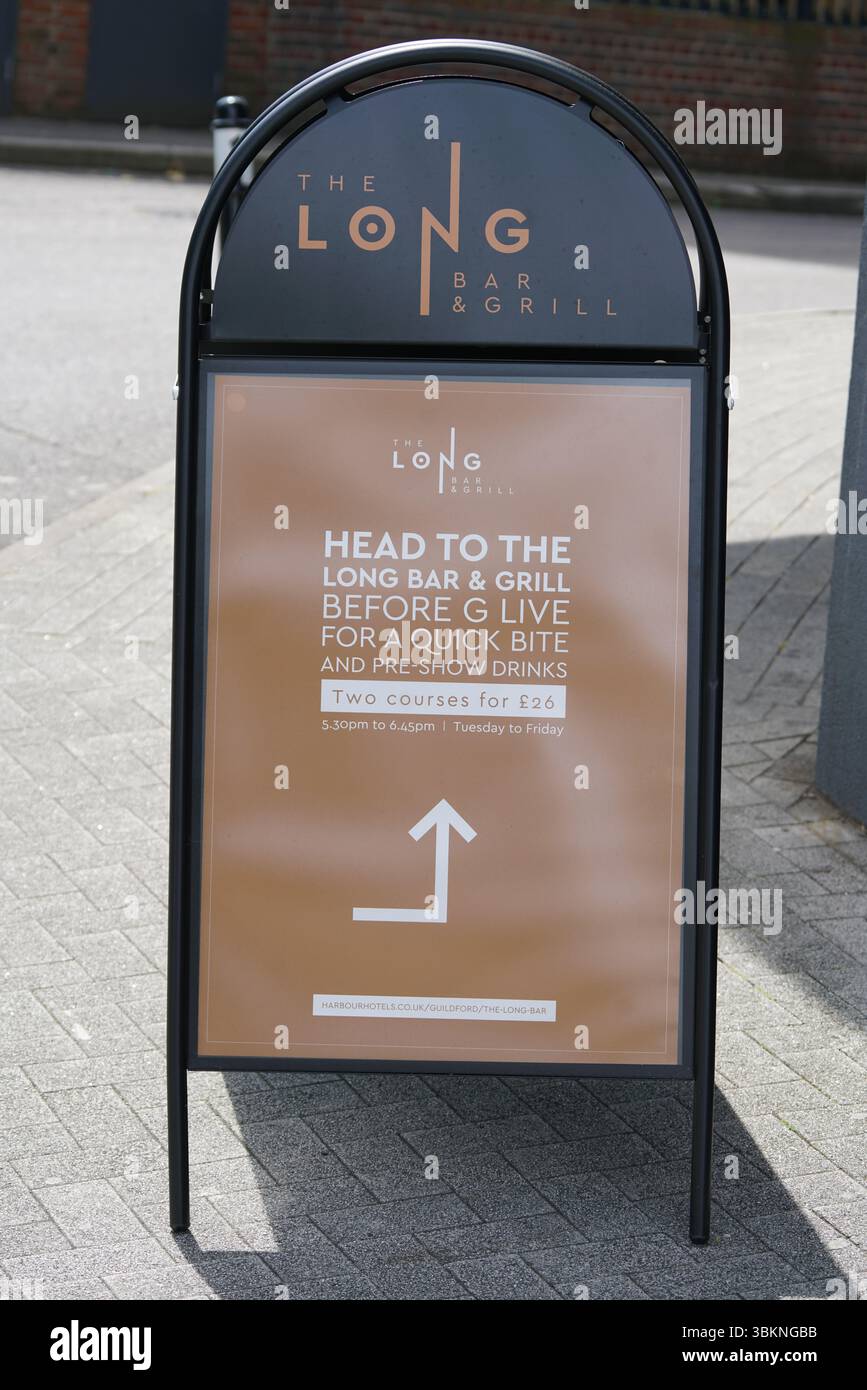 Promotional Sign for Restaurant Offering Pre-Show Dining Specials ...