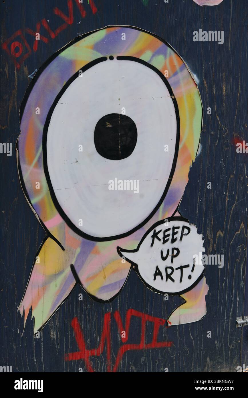 Inspirational Street Art with Motivational Message on Rustic Background ...