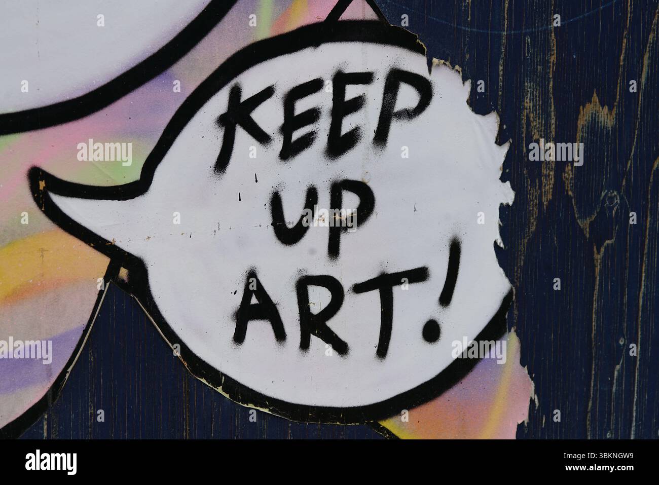 Inspirational Street Art with Motivational Message on Rustic Background ...