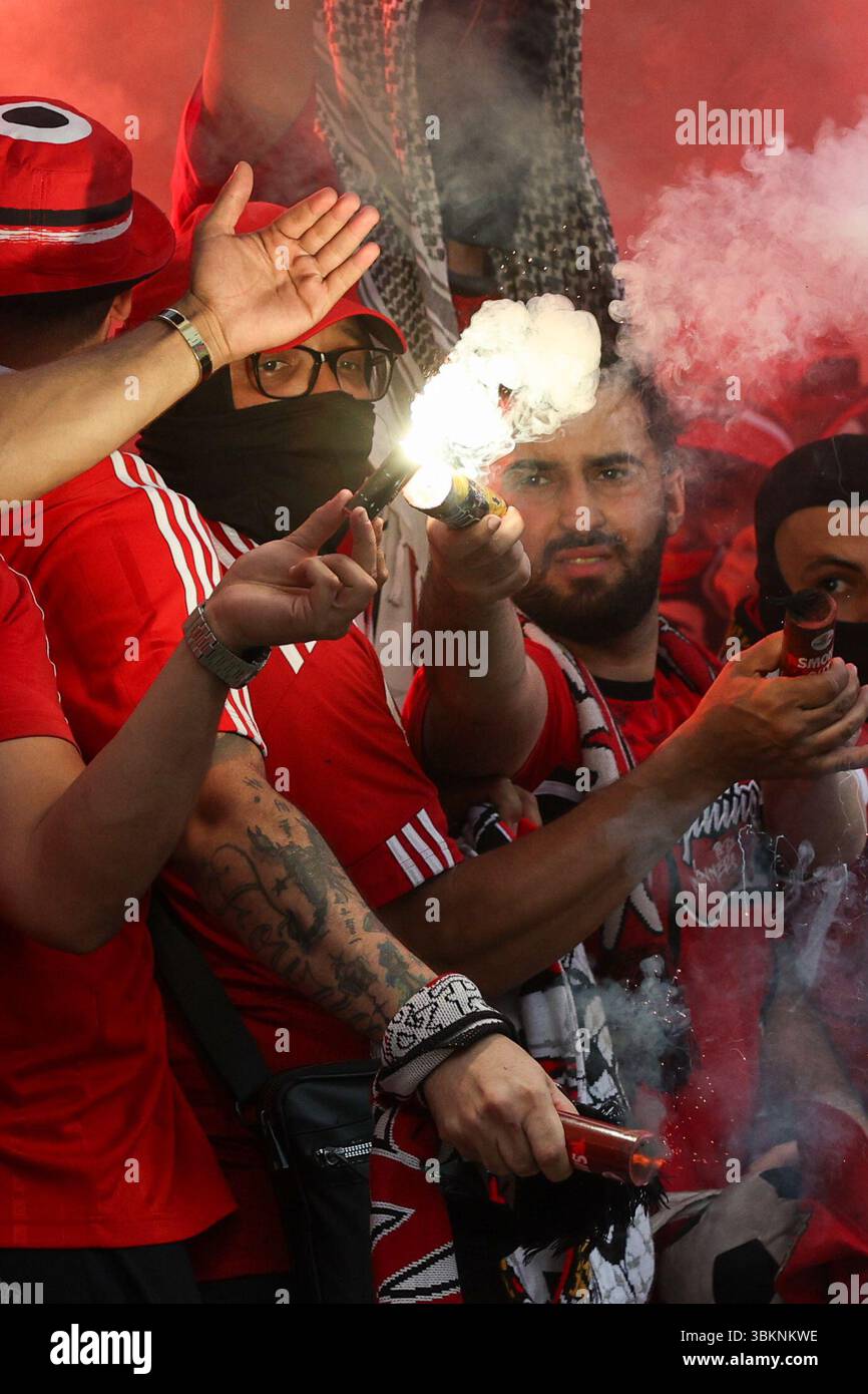 PHILADELPHIA, USA - 22nd June 2025: Wydad AC fans celebrate their side ...