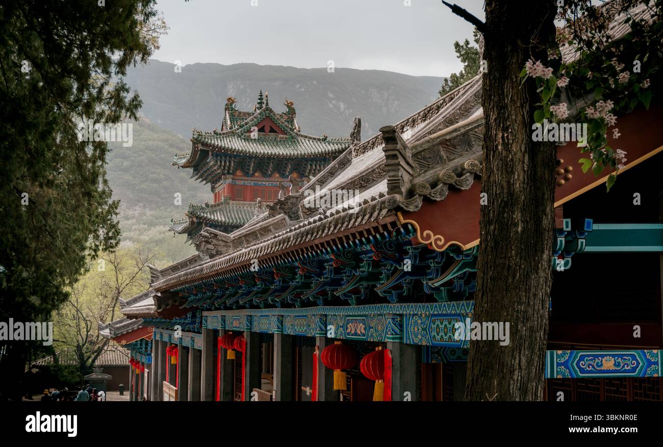 Chinese architecture art in the Shaolin Monastery in Dengfeng, China ...