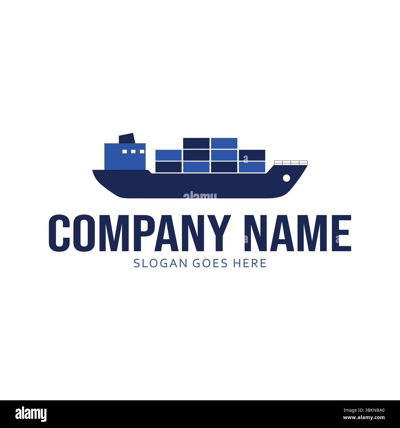Logistics freighter Shipping Cargo Ship logo design. Vector ...