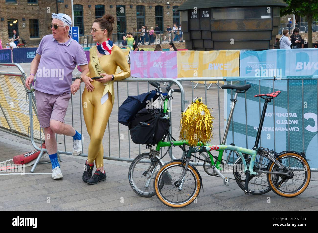 London, UK. 21st June 2025. Owners of Brompton bicycles attend the Brompton World Championships ...