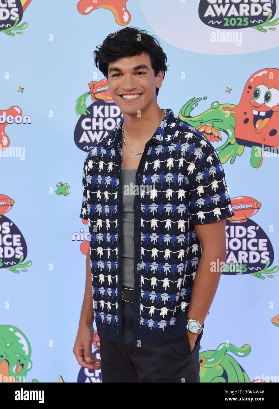 Jacob Rodriguez attends the 2025 Nickelodeon Kids' Choice Awards at ...