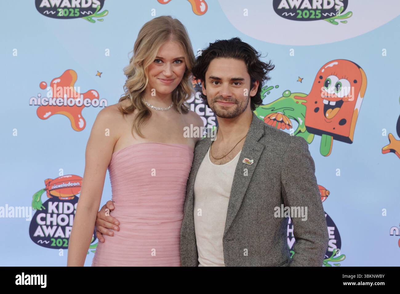 Liv Pearsall, Joe Simon attends the 2025 Nickelodeon Kids' Choice ...