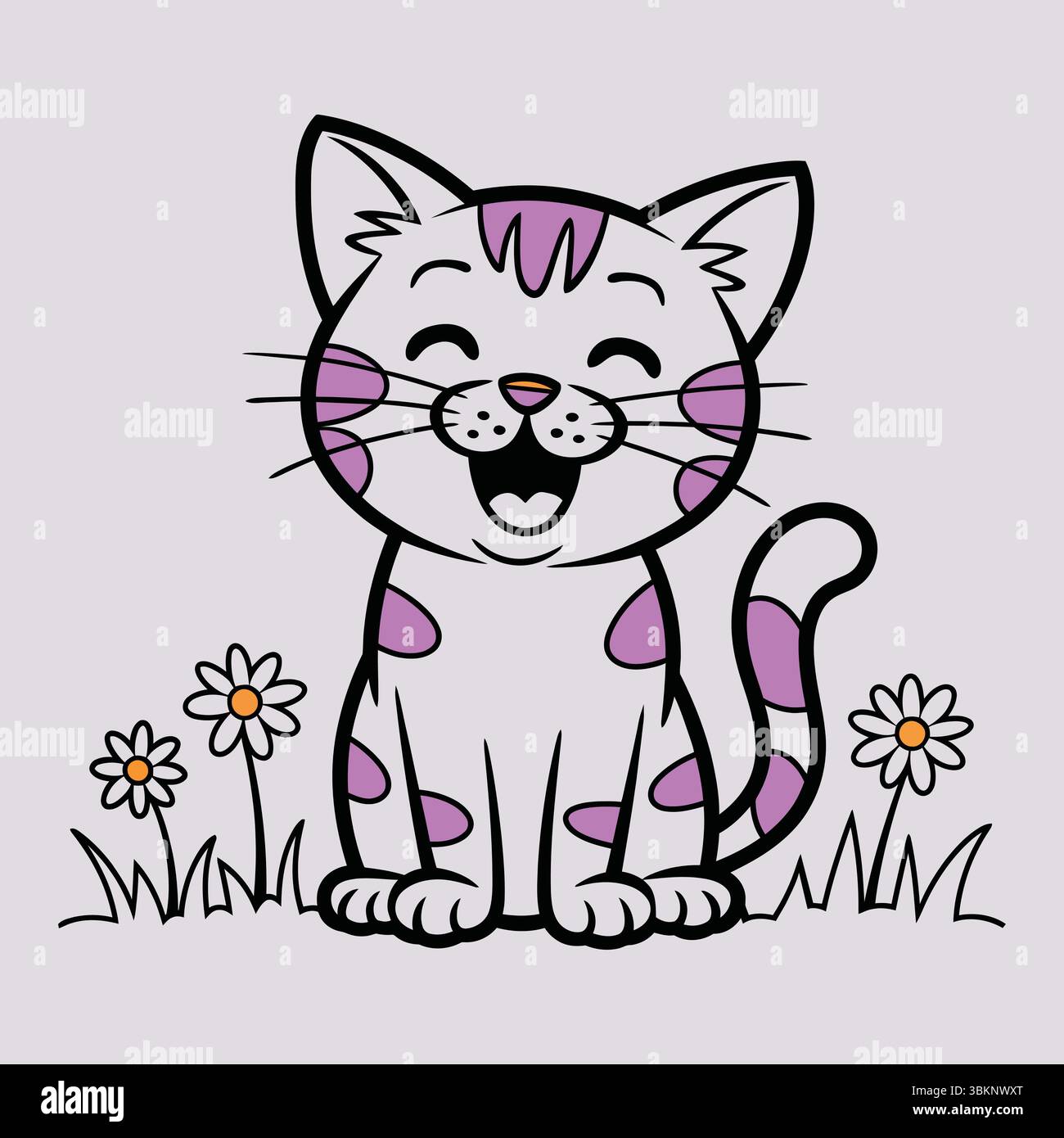 A simple Cartoon Cat art design vector illustration Stock Vector Image ...