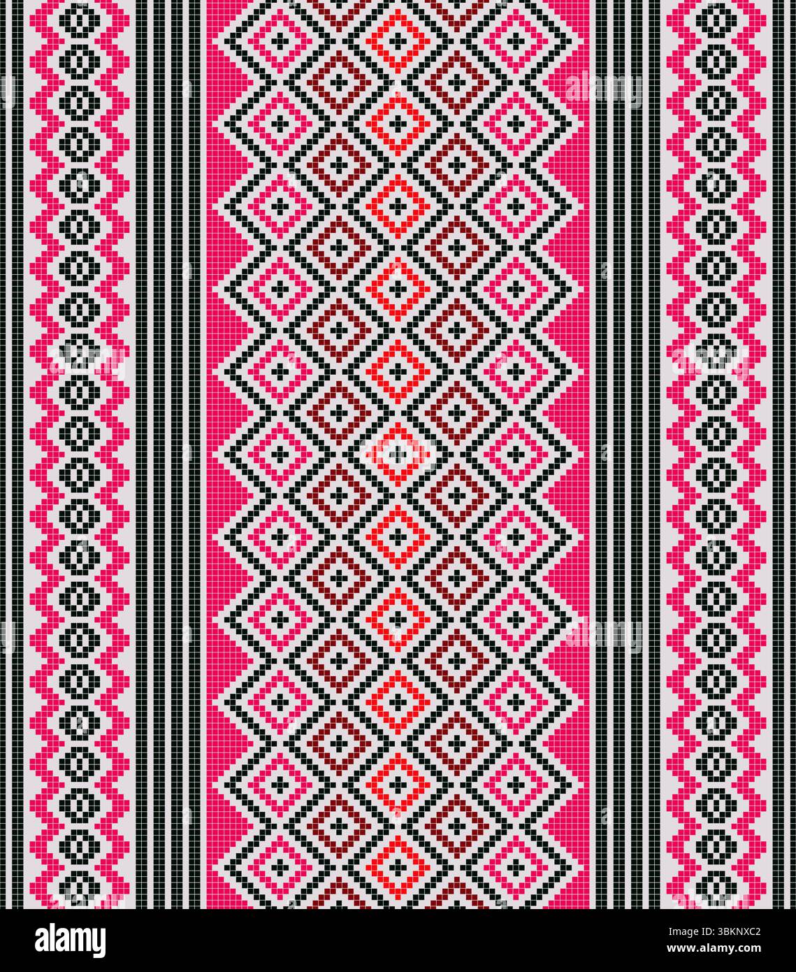 Seamless vector pattern with traditional Mexican Teenek Huastek ...