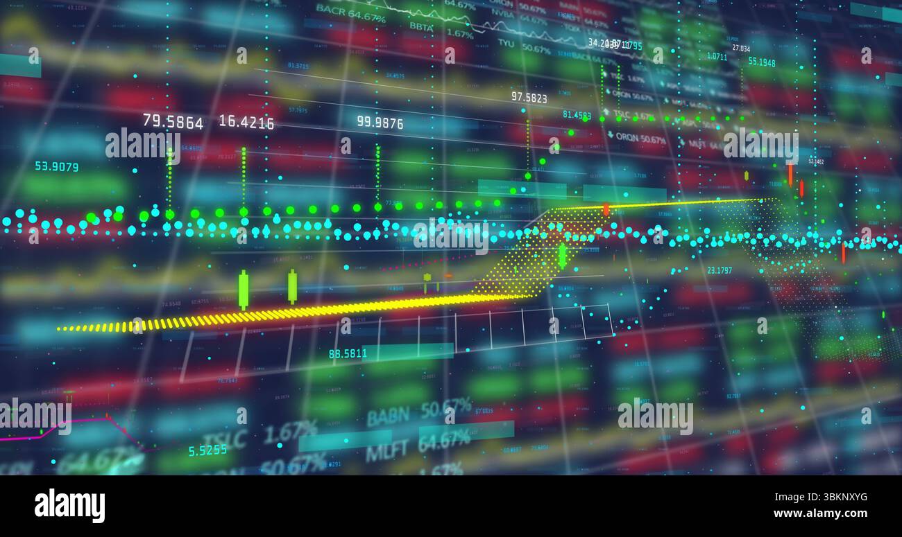 Dotted arrow trend chart vector hi-res stock photography and images - Alamy