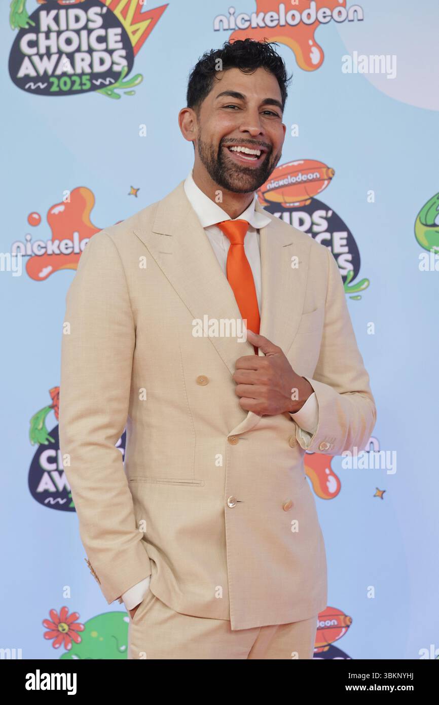 Dhar Mann attends the 2025 Nickelodeon Kids' Choice Awards at Barker ...
