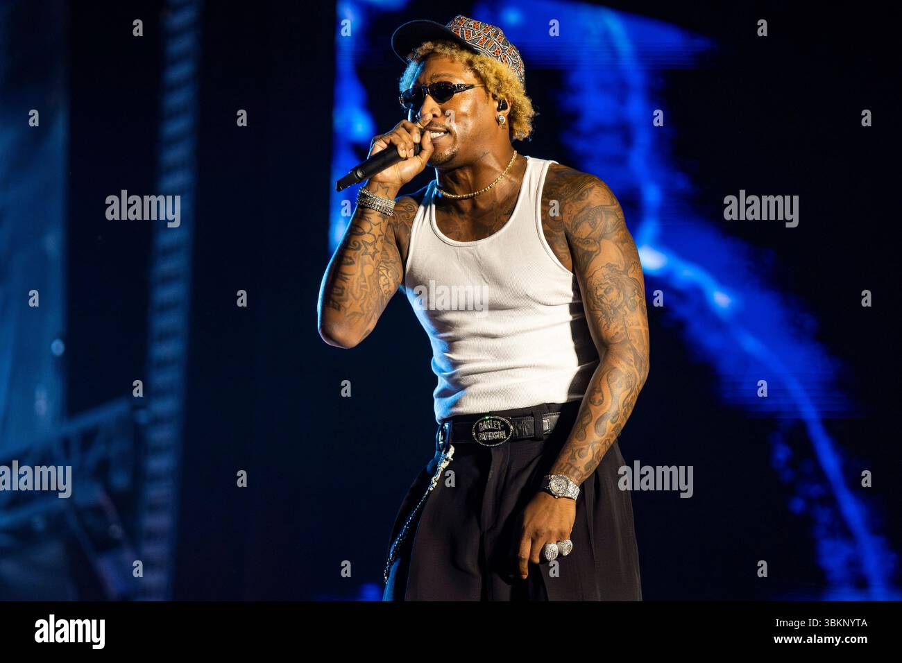 Future performs during the Summer Smash Music Festival on Saturday ...