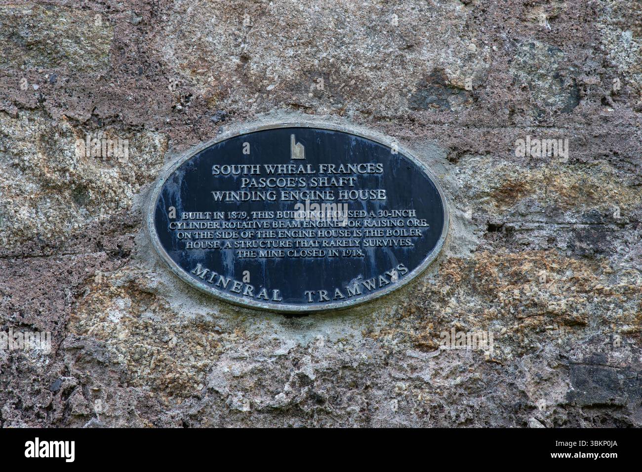 A commemorative plaque attached to the South Wheal Frances Pascoe's ...