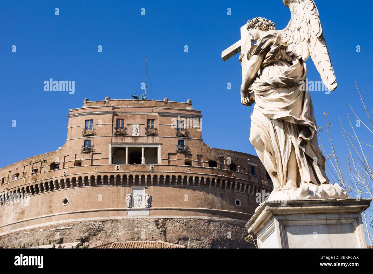 Castel Sant'Angelo (Mausoleum of Hadrian), Rome, with Archangel Michael ...