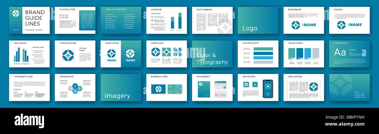 Corporate brand manual. Identity style guide. Logo guideline template ...