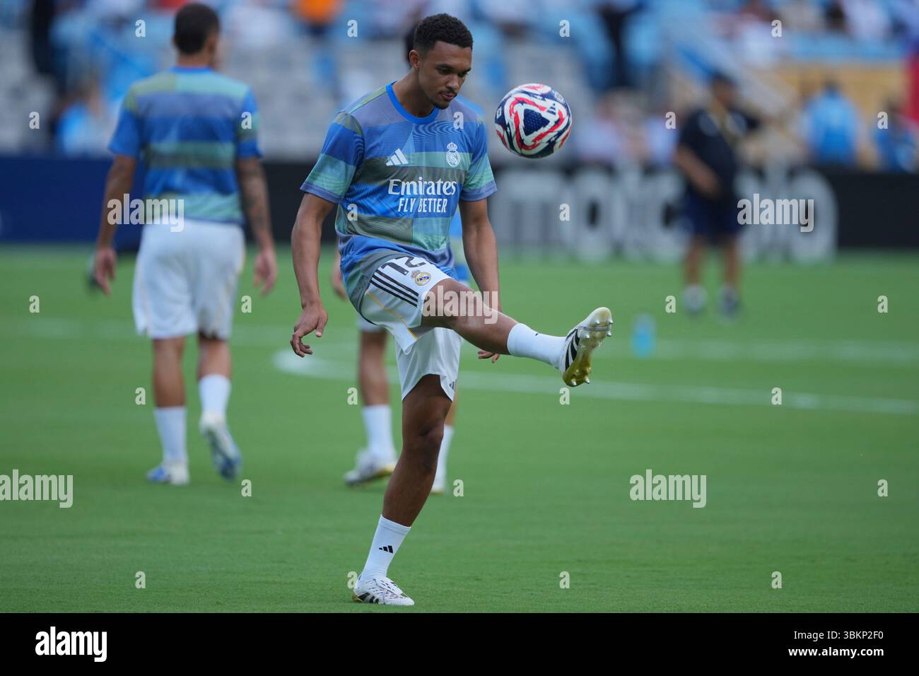 Real Madrid's Trent Alexander-Arnold warms up prior to the Club World ...
