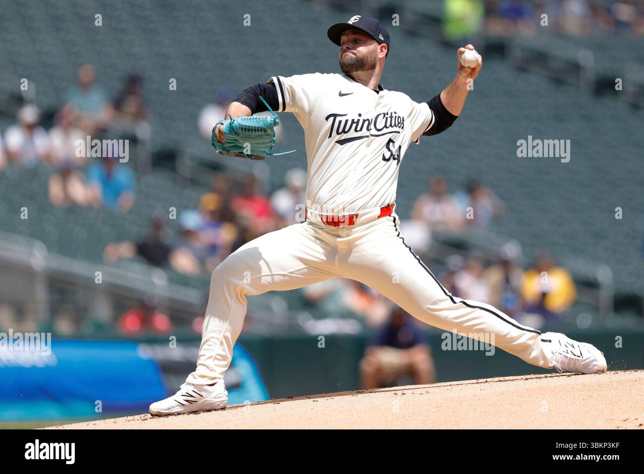 Minnesota Twins starting pitcher Danny Coulombe (54) delivers a pitch ...