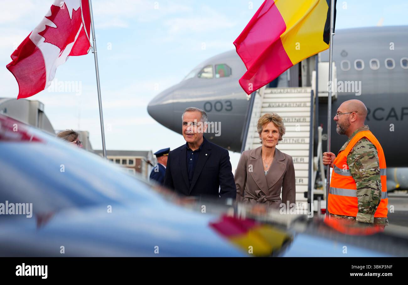 Prime Minister Mark Carney and wife Diana Fox Carney arrive in Brussels ...
