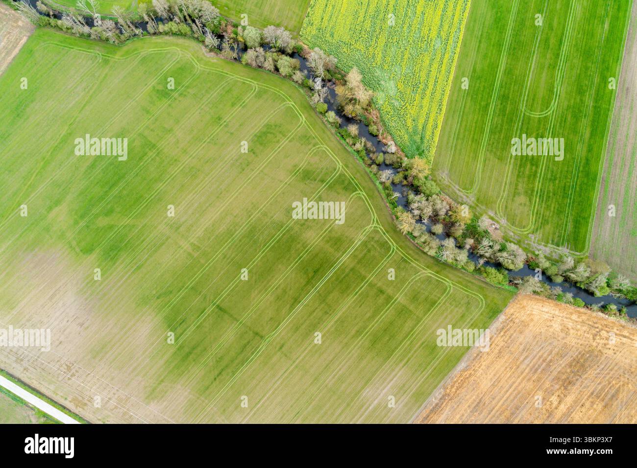 Top down view winding river hi-res stock photography and images - Alamy