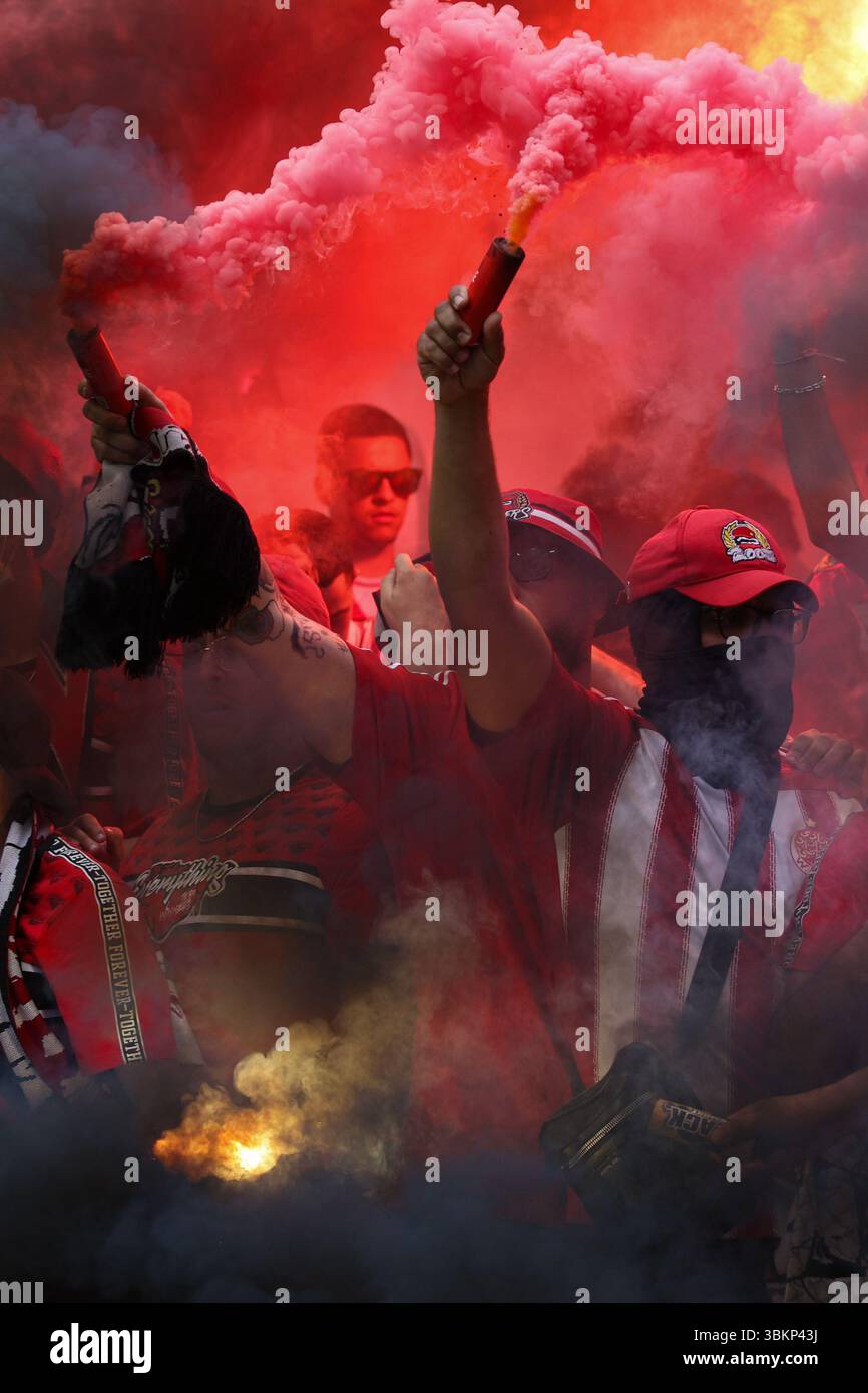 PHILADELPHIA, USA - 22nd June 2025: Wydad AC fans celebrate their side ...