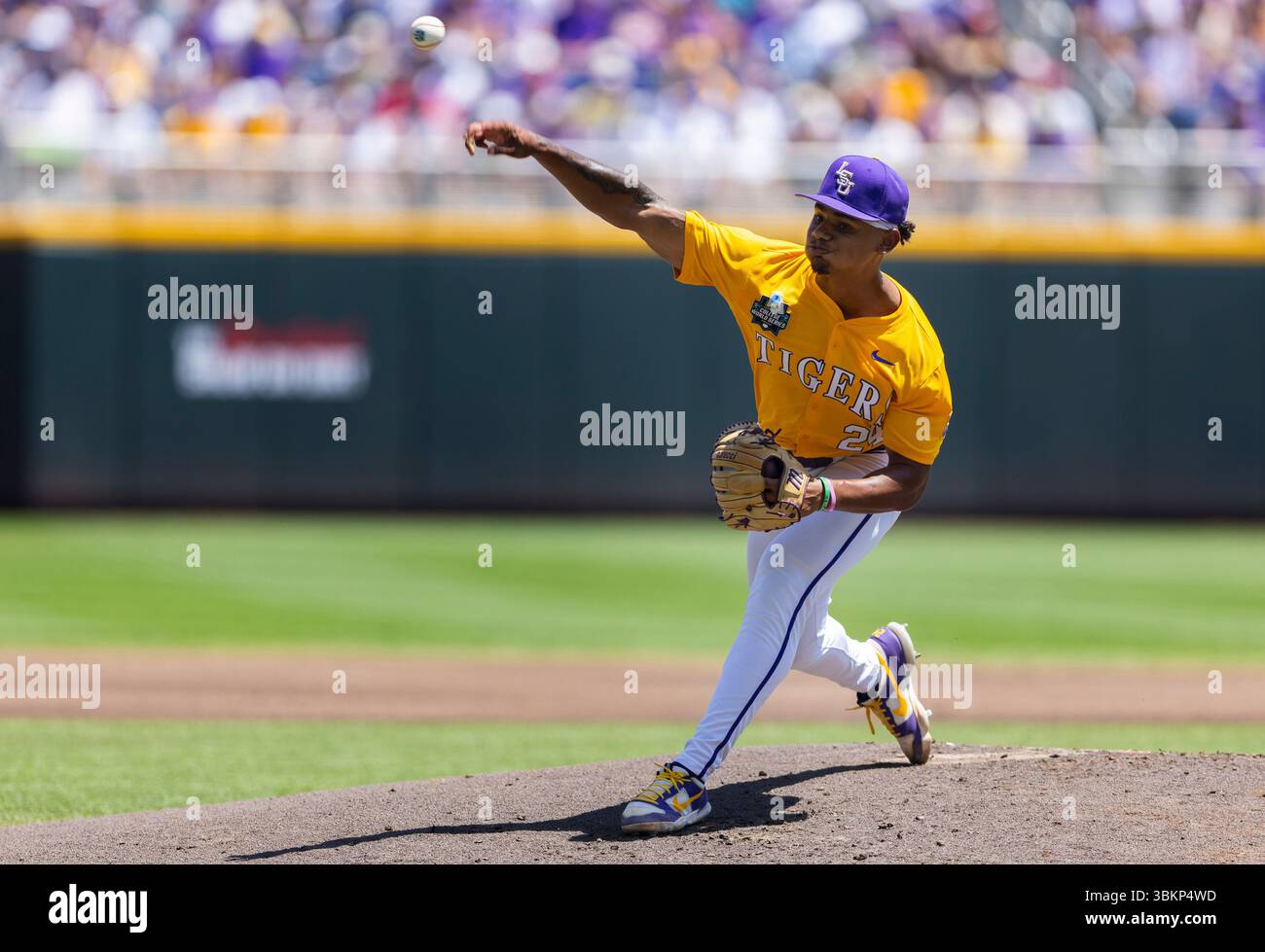 LSU starting pitcher Anthony Eyanson throws against Coastal Carolina in ...
