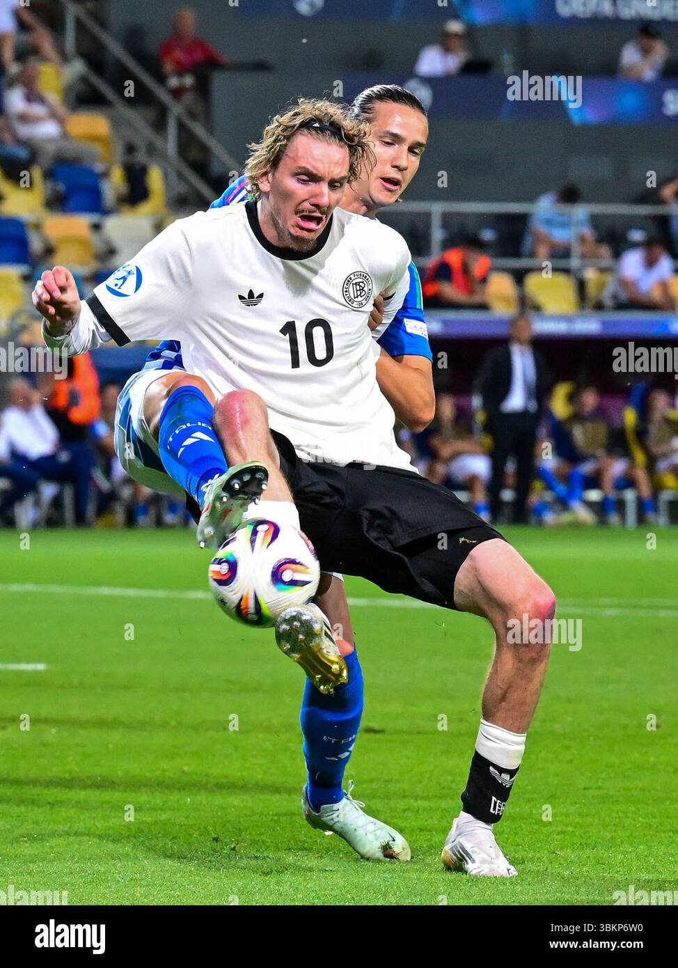 DUNAJSKA STREDA - (l-r) Paul Nebel of Germany U21, Daniele Ghilardi of ...
