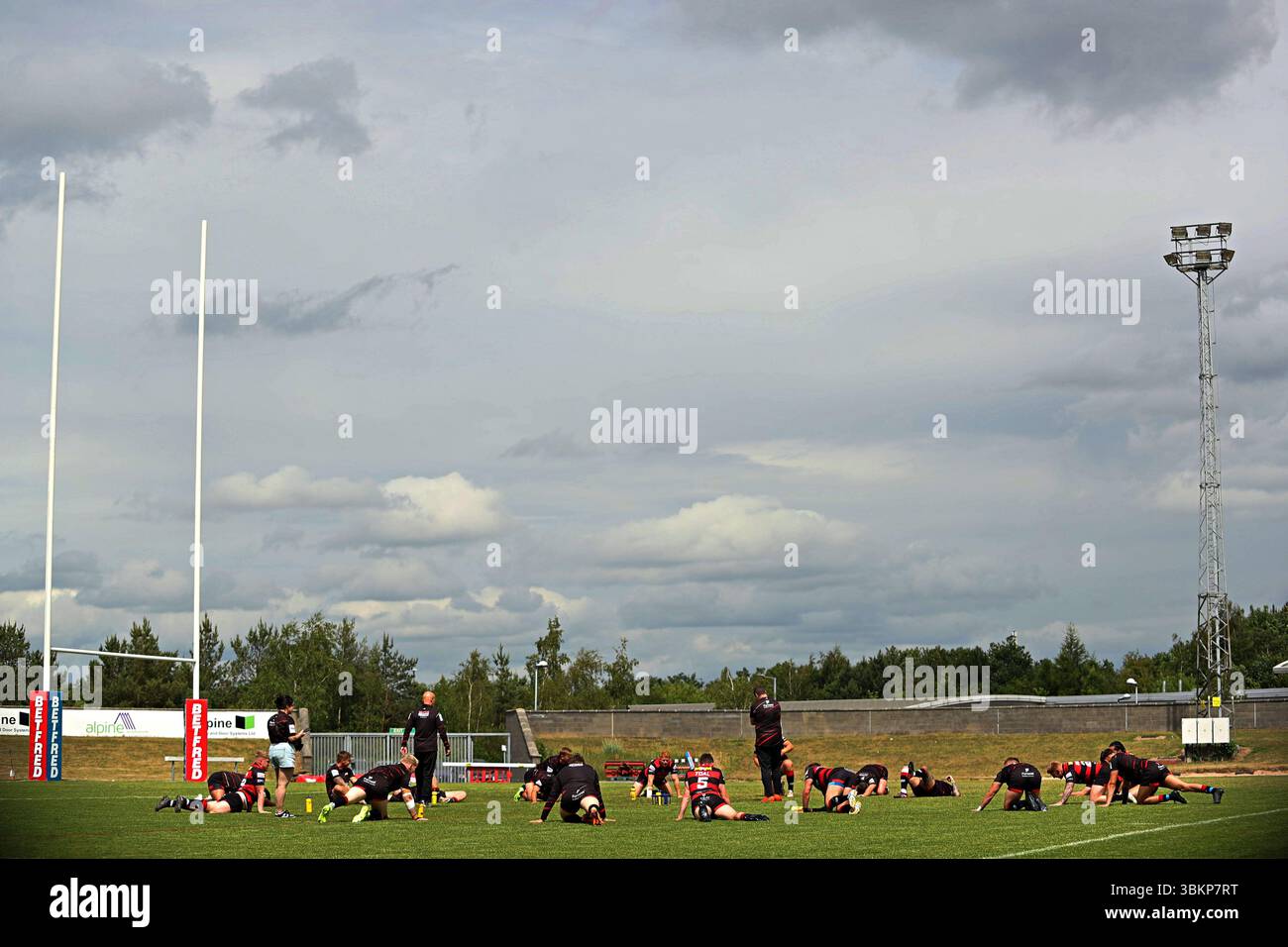 Leeds, UK. 22nd June, 2025. Barrow warm up before the Betfred ...