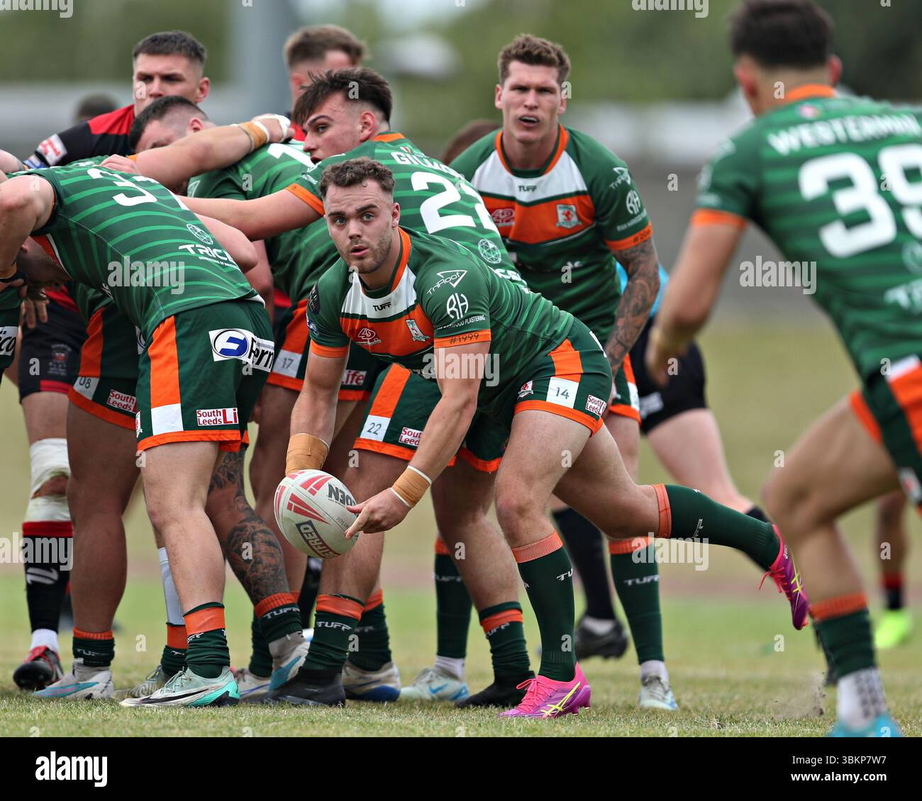 Leeds, UK. 22nd June, 2025. Cam Berry of Hunslet RLFC during the ...