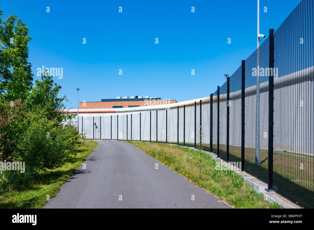 Safety wall at the prison of Haren, a new penitentiary institution ...