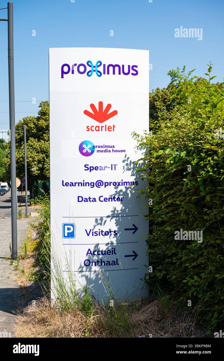 The Proximus Net Center in Evere, Brussels Capital, Belgium 19 June ...