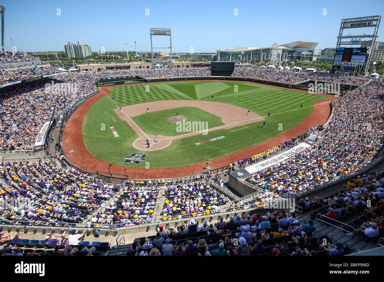 Omaha, NE, USA. 22nd June, 2025. There is a packed house at Charles Schwab Field during Game 2 ...