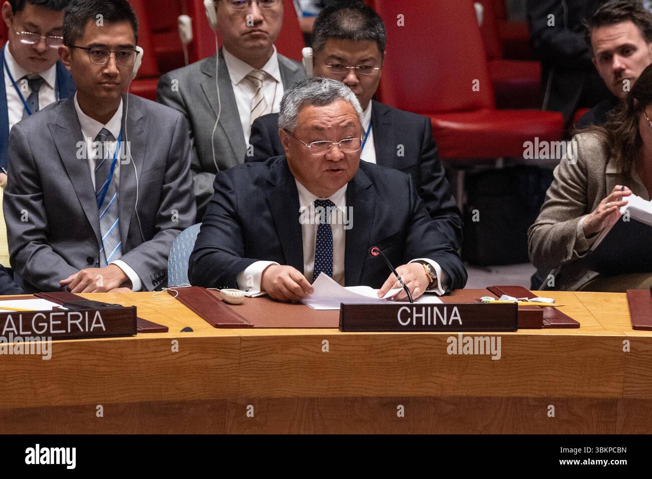 June 22, 2025, Bronx, New York, USA: Ambassador Fu Cong of China speaks ...