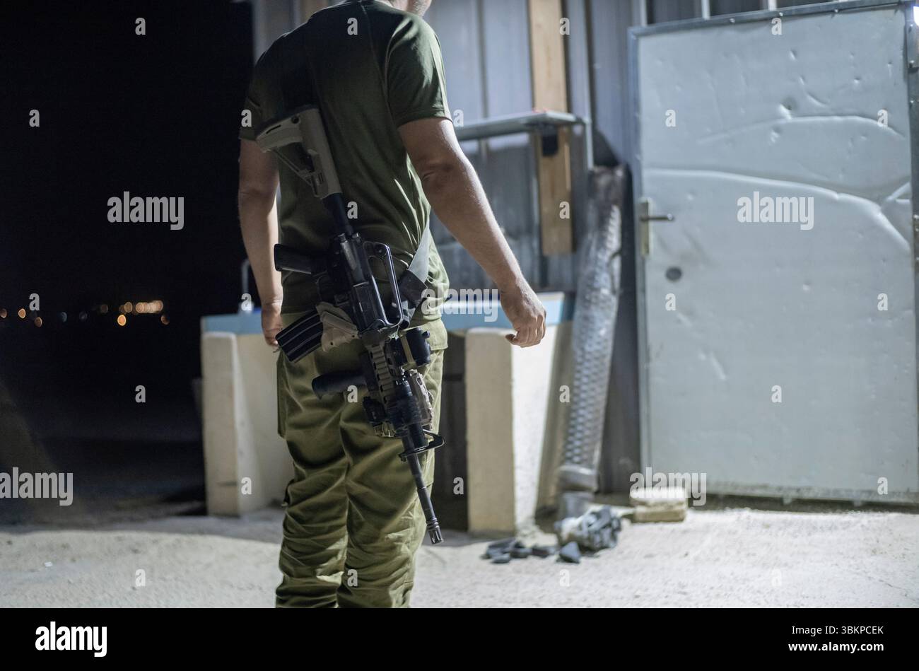 Al Bat, Israel. 22nd June, 2025. A bedouin soldier stands beside a ...