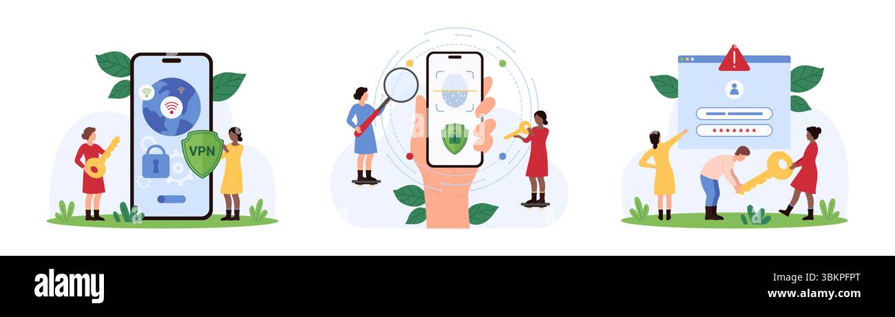 Online identification Stock Vector Images - Alamy