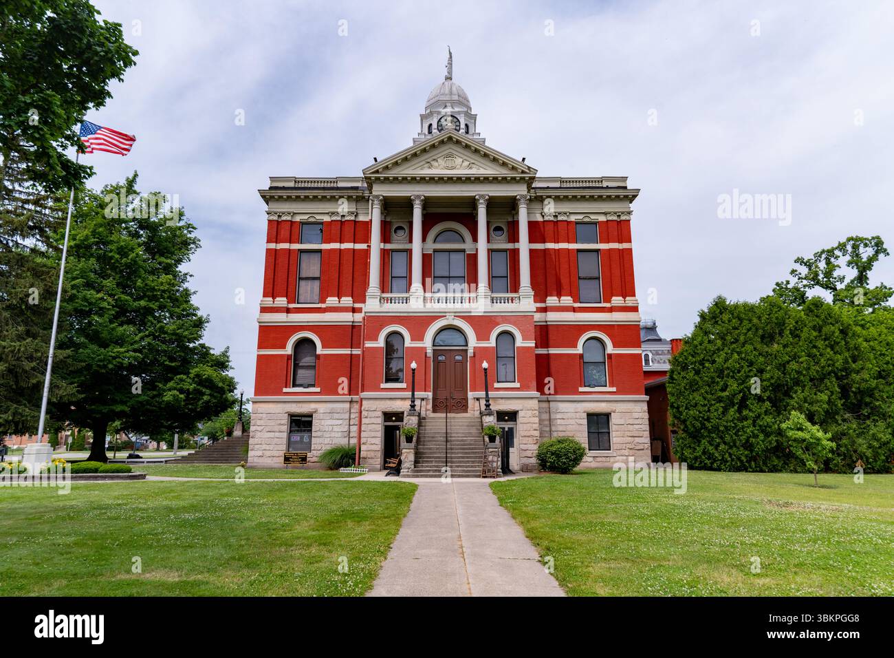 Eaton County Courthouse in Charlotte Michigan with Blue Skies and ...