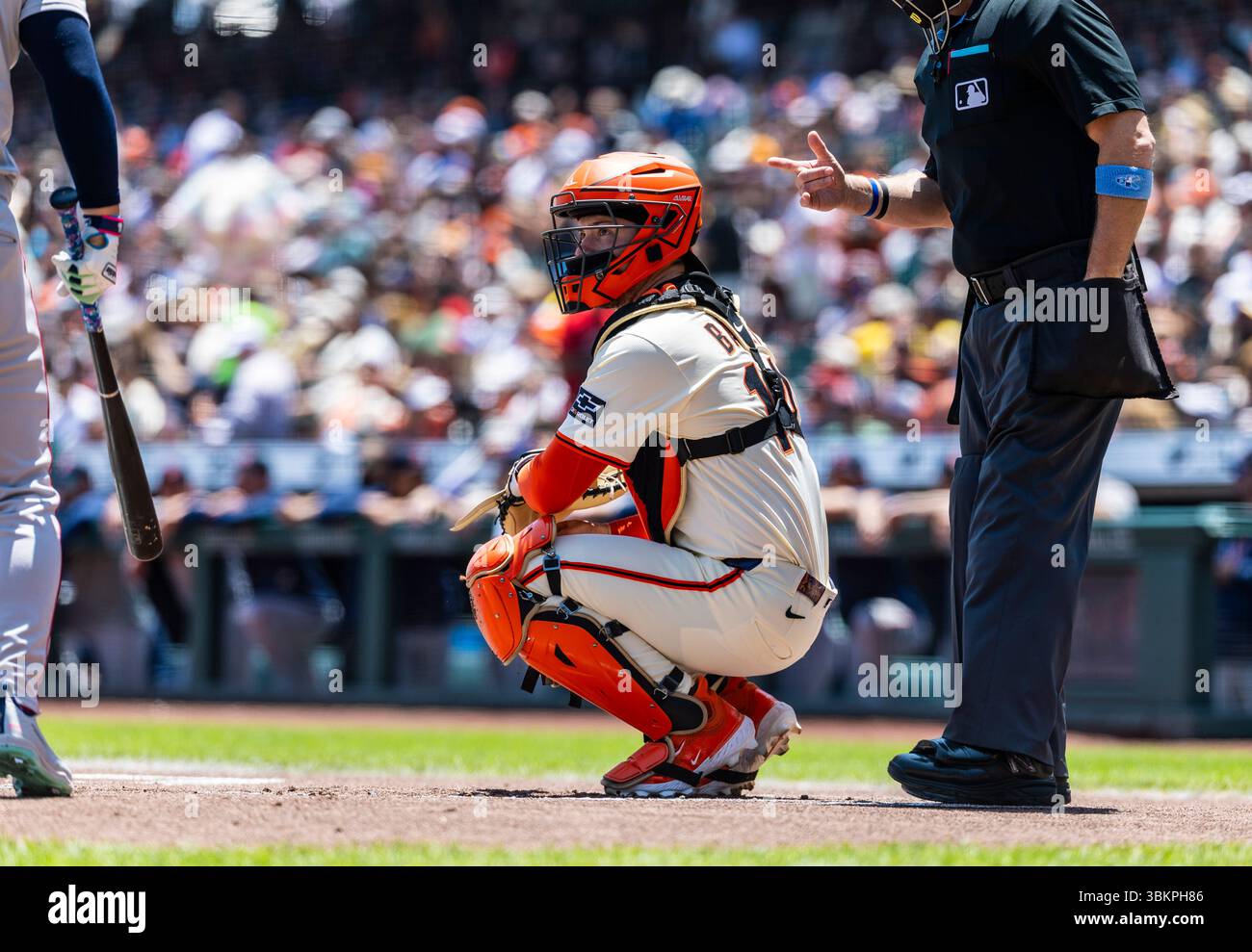 June 22 2025 San Francisco CA, U.S.A. San Francisco catcher Patrick ...